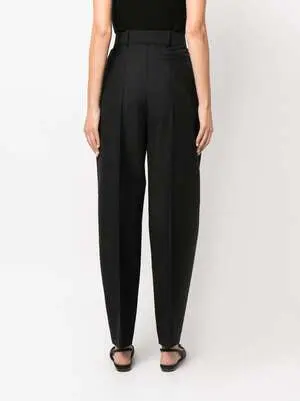 Tory Burch High-waisted Tapered Trousers - Black