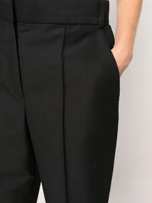 Tory Burch High-waisted Tapered Trousers - Black