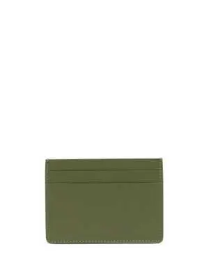 JIL SANDER Embossed-logo Detail Card Holder - Green