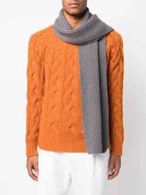 Malo Ribbed Cashmere Scarf