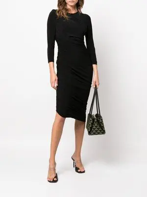 Norma Kamali Diana Ruched-detail Midi Dress