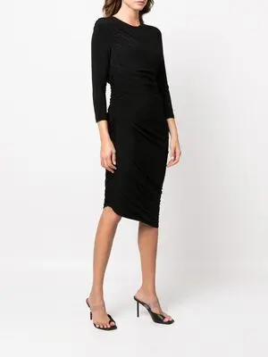Norma Kamali Diana Ruched-detail Midi Dress