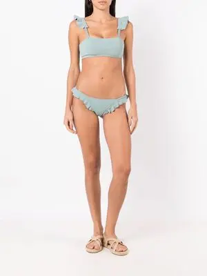 CLUBE BOSSA Zarbo Square-neck Bikini Top - Blue
