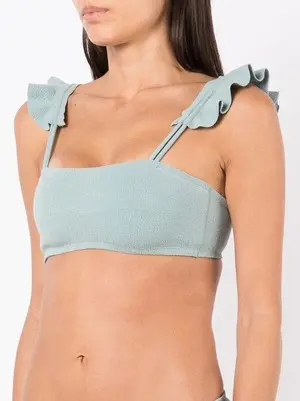 CLUBE BOSSA Zarbo Square-neck Bikini Top - Blue