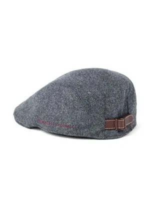 Brunello Cucinelli Virgin Wool Flat Cap - Grey