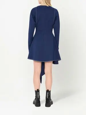 JW Anderson Chain-link Embellished Asymmetric Dress - Blue