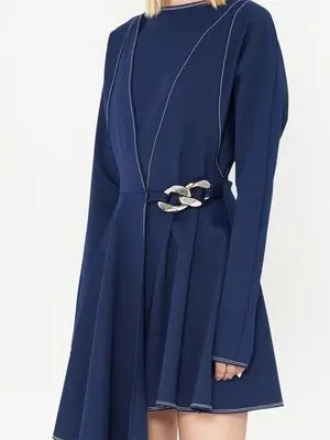 JW Anderson Chain-link Embellished Asymmetric Dress - Blue