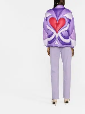 Khrisjoy Heart-motif Padded Jacket - Purple