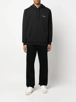 Carhartt Work In Progress Script Embroidered Pullover Hoodie - Black