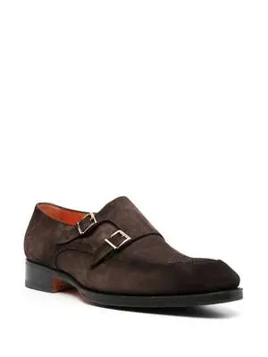 Santoni Suede Monk Shoes
