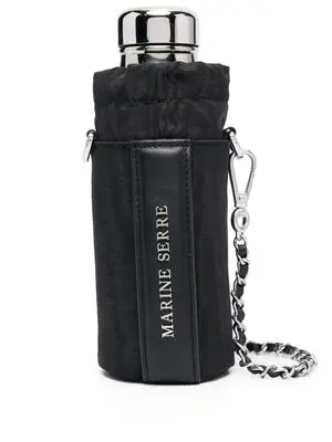 MARINE SERRE Logo-print Water Bottle - Black