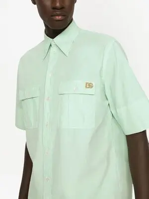 Dolce & Gabbana Logo-plaque Hawaii Shirt