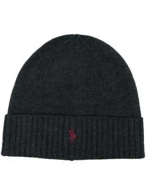 Polo Ralph Lauren Embroidered Logo Beanie - Grey