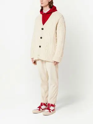 Ami V-neck Cable Knit Cardigan