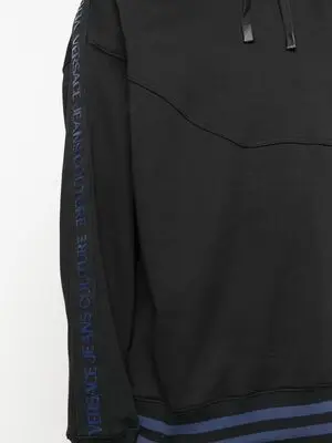 Versace Logo-print Striped-trim Hoodie