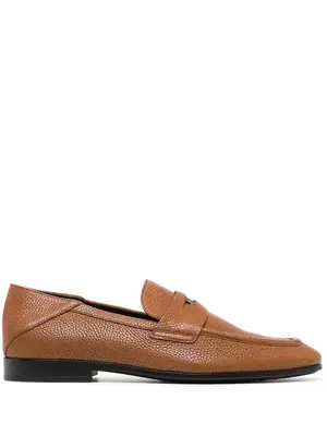 TOD'S Logo-plaque Leather Penny Loafers