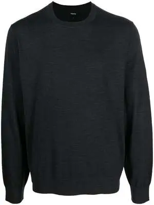Theory Crew-neck Pullover Jumper - Grey