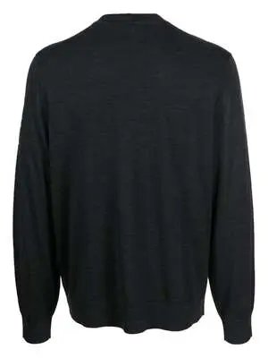Theory Crew-neck Pullover Jumper - Grey