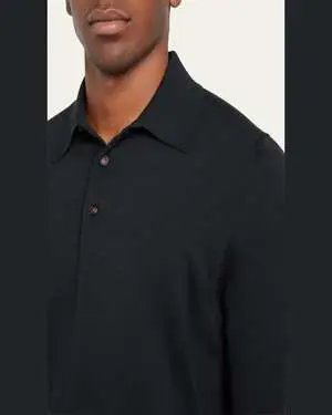 Kiton Cashmere Polo Sweater