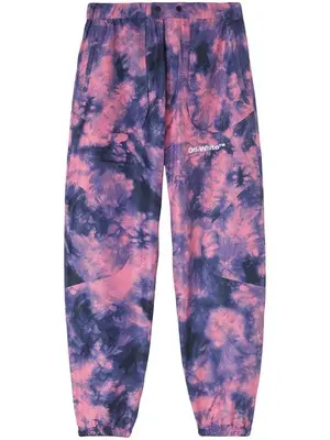Off-White Tie-dye Logo Ski Trousers - Pink