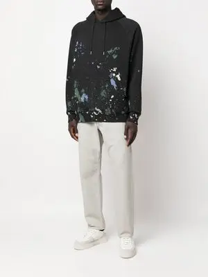 ÉTUDES STUDIO Paint-splatter Organic Cotton Hoodie