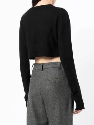 Cashmere In Love Como Cropped Jumper - Black