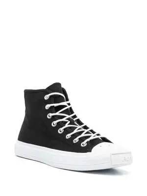 Acne Studios Contrasting Toe-cap High-top Sneakers - Black
