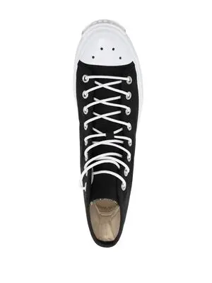 Acne Studios Contrasting Toe-cap High-top Sneakers - Black