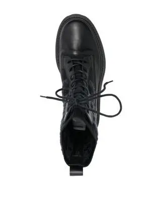 TOD'S Shearling Logo Combat Boots