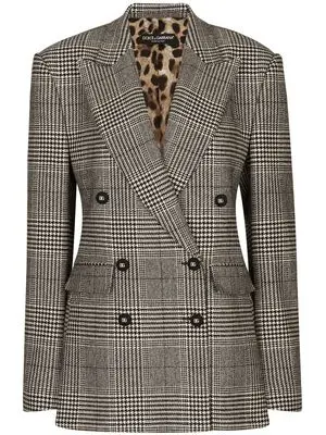 Women's Houndstooth Plaid Blazers