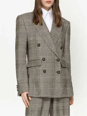 Dolce & Gabbana Glen Plaid Virgin Wool Blazer