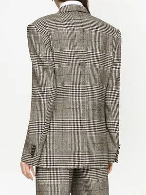 Dolce & Gabbana Glen Plaid Virgin Wool Blazer