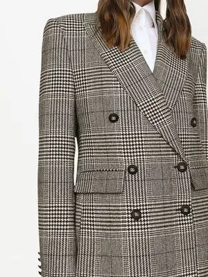 Dolce & Gabbana Glen Plaid Virgin Wool Blazer