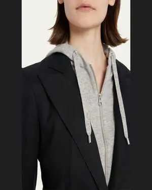 Veronica Beard Cashmere Hoodie Dickey - Grey