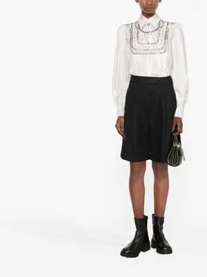 Alberta Ferretti Embellished Silk Shirt