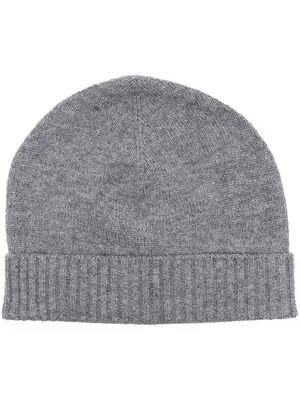 LISKA Ribbed-edge Beanie - Grey