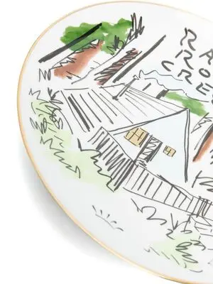 GINORI 1735 Profumi Luchino Printed Porcelain Plate