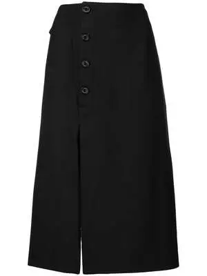 Rokh Button-detailed Midi Skirt