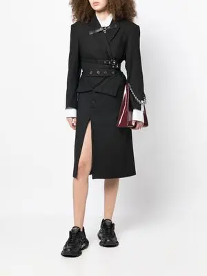 Rokh Button-detailed Midi Skirt