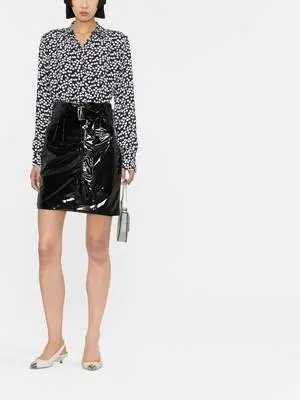 Philosophy Di Lorenzo Serafini Faux-leather Mini Skirt
