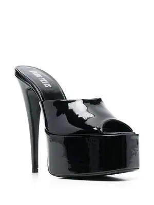 Paris Texas Marina 145mm Platform Sandals - Black