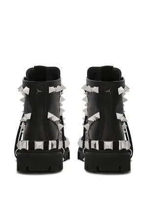 Dolce & Gabbana Studded Leather Combat Boots