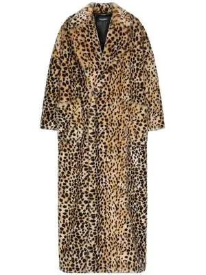 Dolce & Gabbana Leopard-print Faux-fur Coat