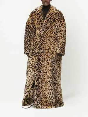 Dolce & Gabbana Leopard-print Faux-fur Coat