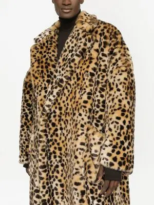 Dolce & Gabbana Leopard-print Faux-fur Coat