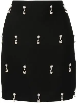 Oscar De La Renta Crystal-embellished Mini Skirt