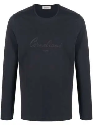 Corneliani Logo-print Long-sleeve T-shirt