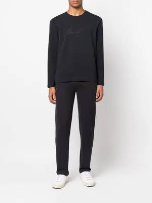 Corneliani Logo-print Long-sleeve T-shirt