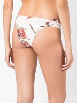 CLUBE BOSSA Percy Floral-print Bikini Bottoms - Neutrals