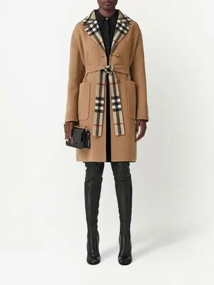 Burberry Reversible Check Wool Coat